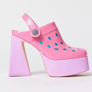 koi | Shoes | Koi Candyfloss Power Alien Heeled Clogs In Pink | Poshmark